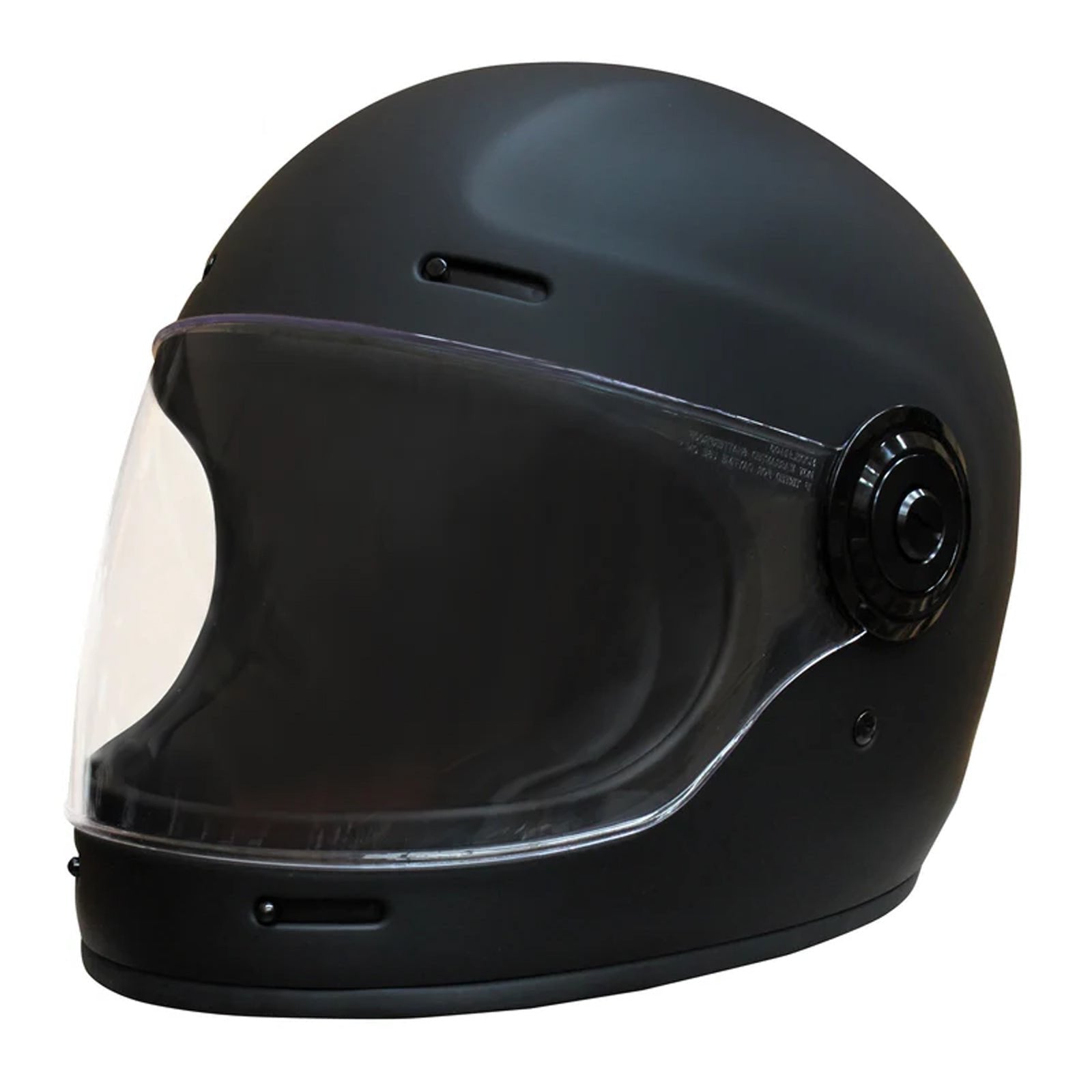 Johnny Reb Lyell Full Face Helmet - Matte Black/Brown Lining