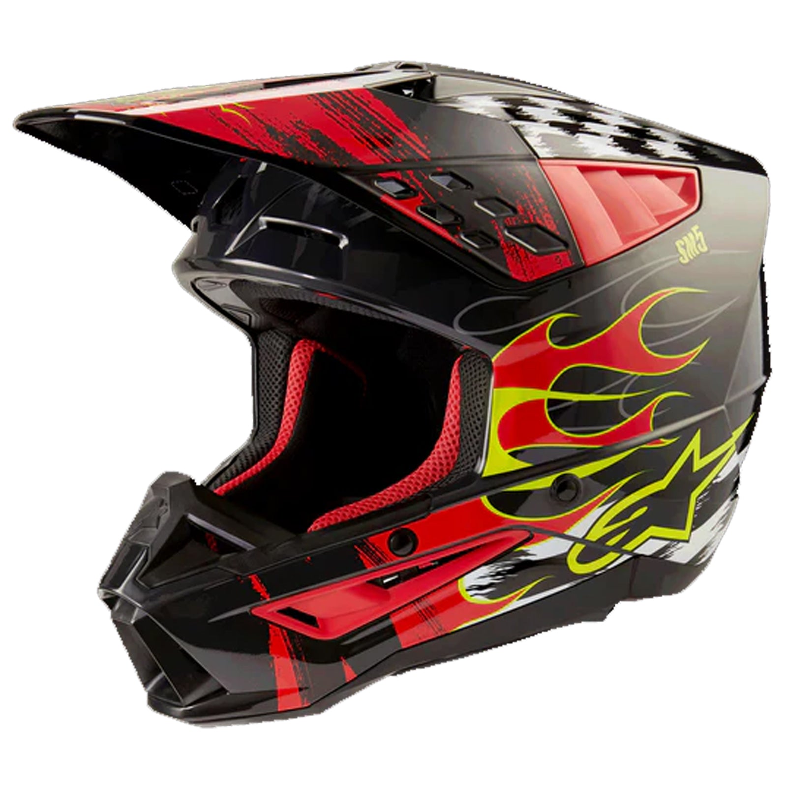 Alpinestars SM5 Rash Helmet Ece 22.06 Dark Gray Bright Red Gloss